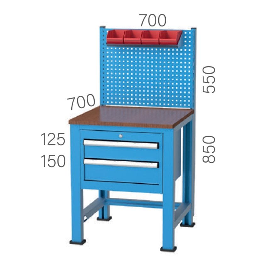 3385 - BASIC WORKBENCH WITH 2 DRAWERS AND PEGBOARD - Koçel