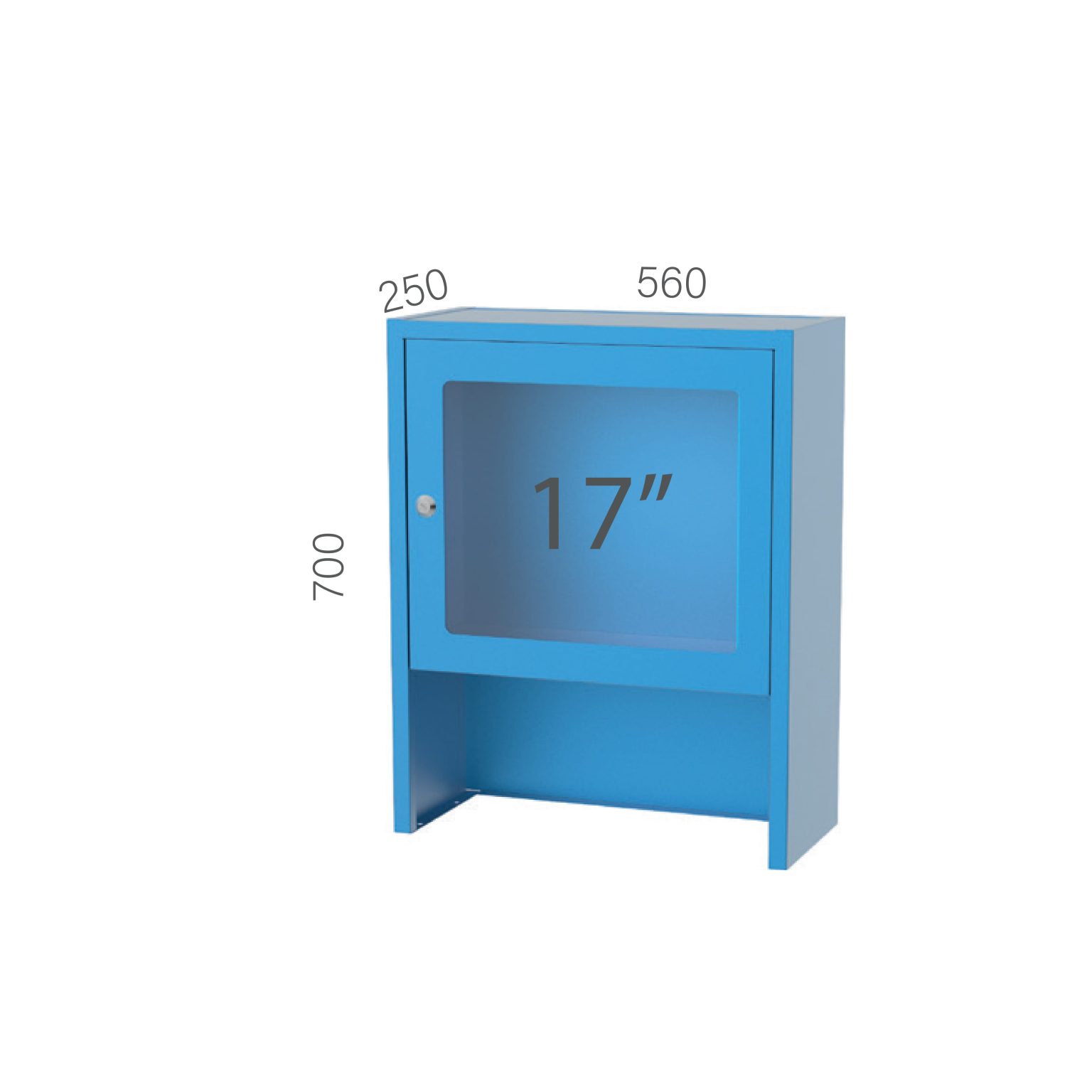 7365- DESKTOP MONITOR CASE WITH PLEXIGLASS DOOR - Koçel