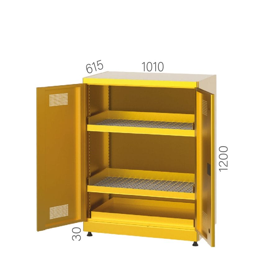 7465 - CHEMICAL STORAGE CABINET WITH 2 GRATE SHELVES - Koçel