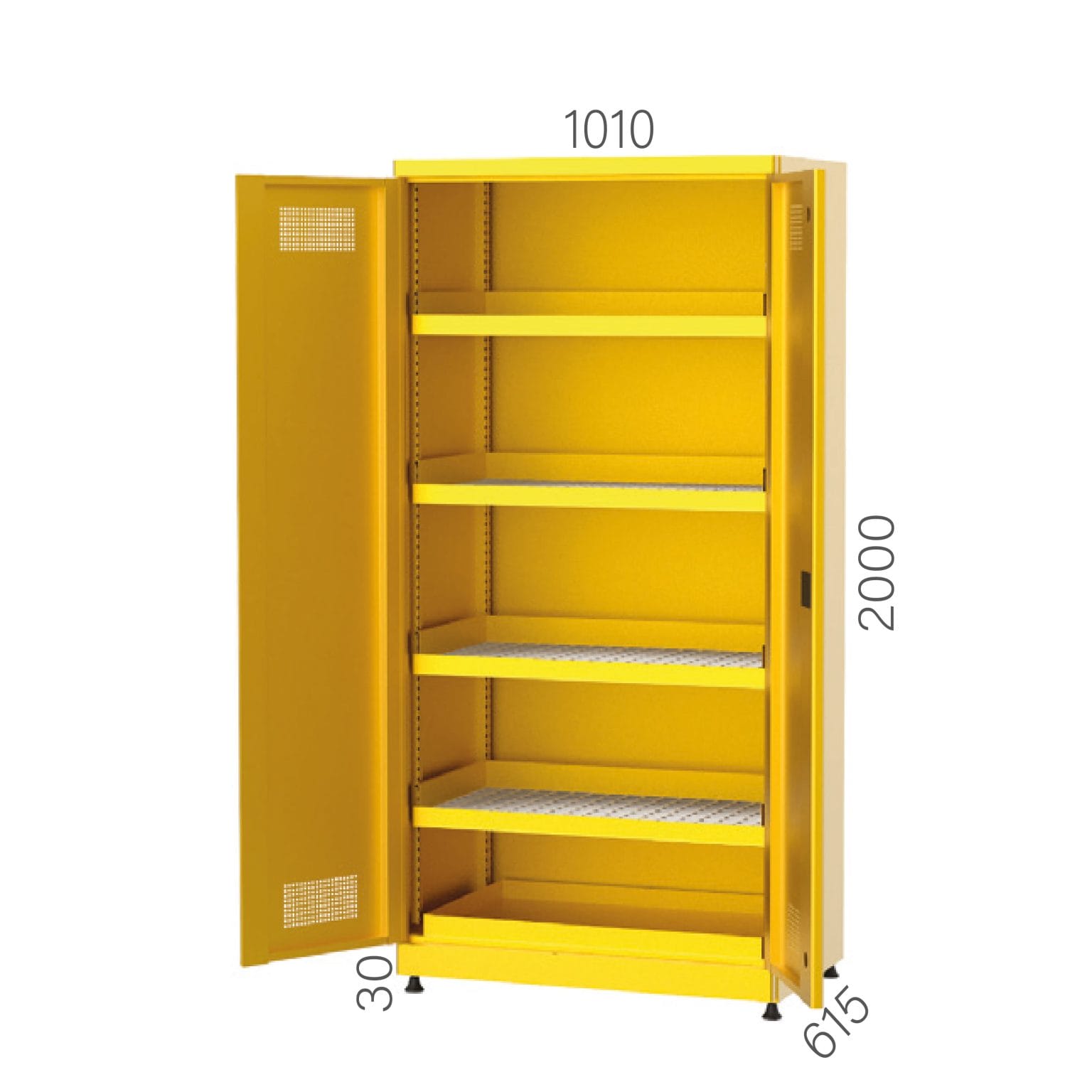 7470 – CHEMICAL STORAGE CABINET WITH 4 GRATE SHELVES - Koçel