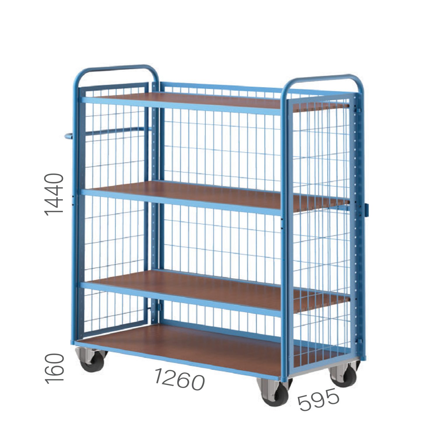 4445 - MESH SIDED PLATFORM SHELF TROLLEY - Koçel